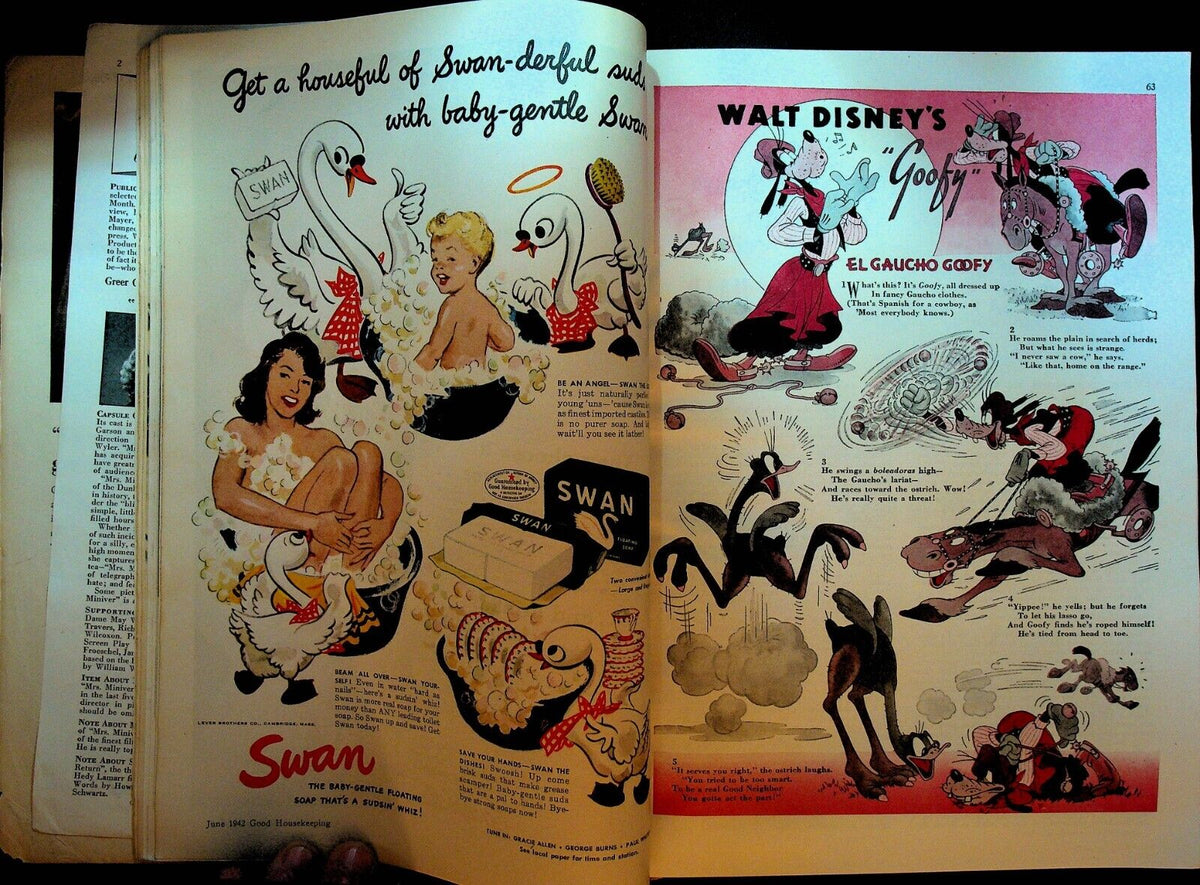 Good Housekeeping Magazine June 1942 Walt DIsney Goofy WWII Philip Wyl ...
