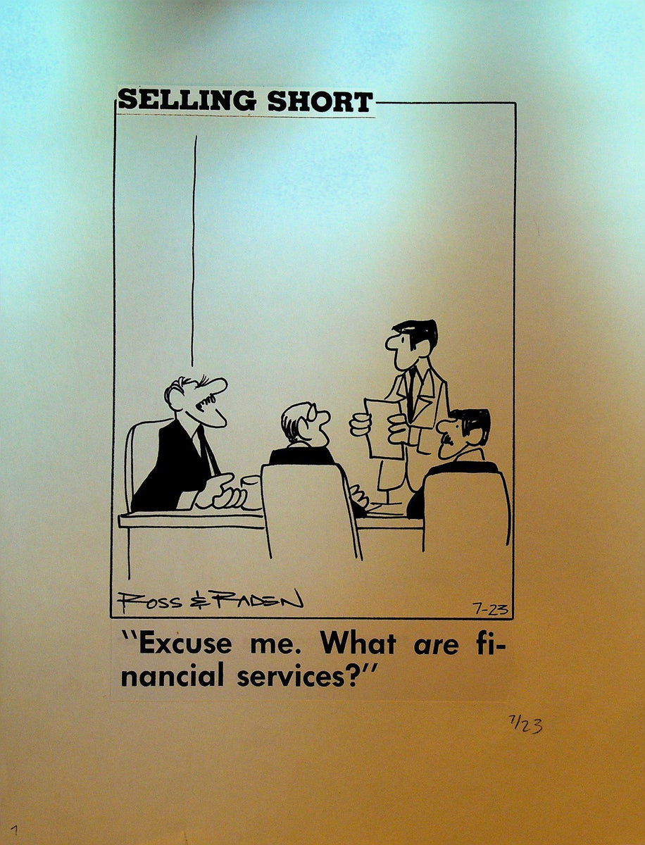 Selling Short Original Comic Strip Art 1980s What Are Financial Servic ...