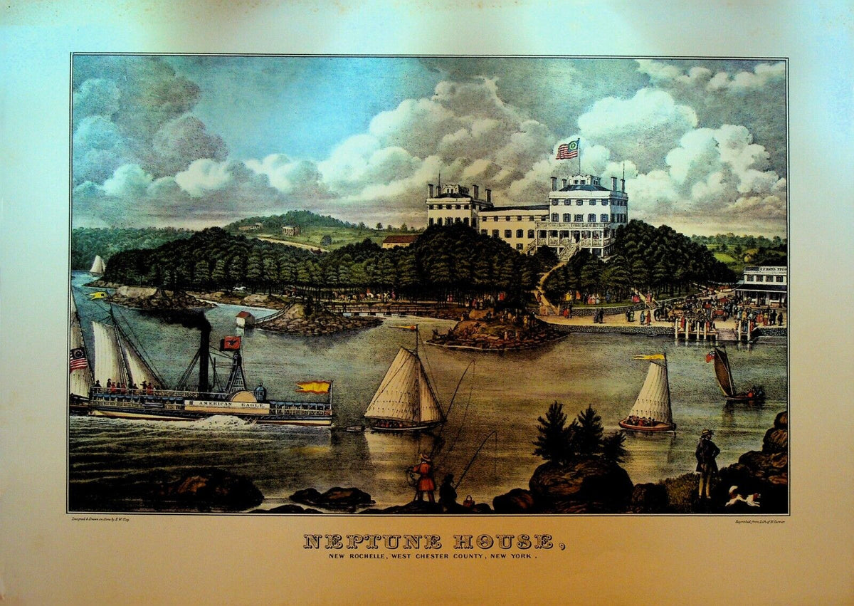 Currier & Ives Calendar Topper 1959 Neptune House New Rochelle NY ...