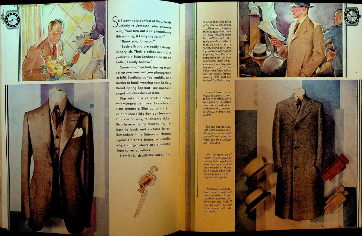 John Waring 1930 Fashion Booklet Alfred Decker & Cohn Society Brand Cl ...