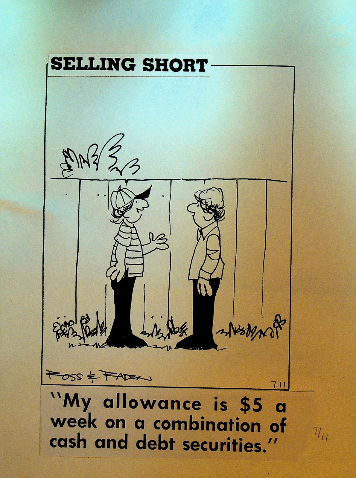 Selling Short Original Comic Strip Art 1980s Allowance Combo Cash & Se ...