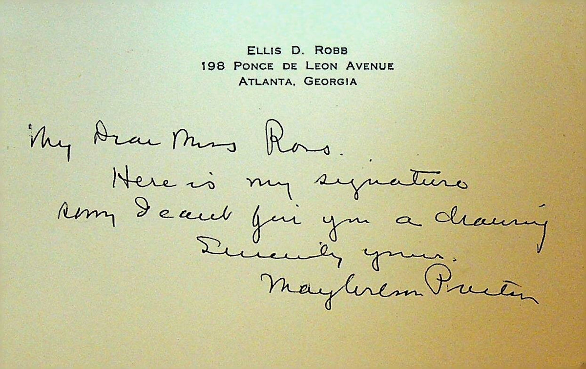 May Wilson Preston Signed Index Card Illustrator 1930s Autograph – Papergoy