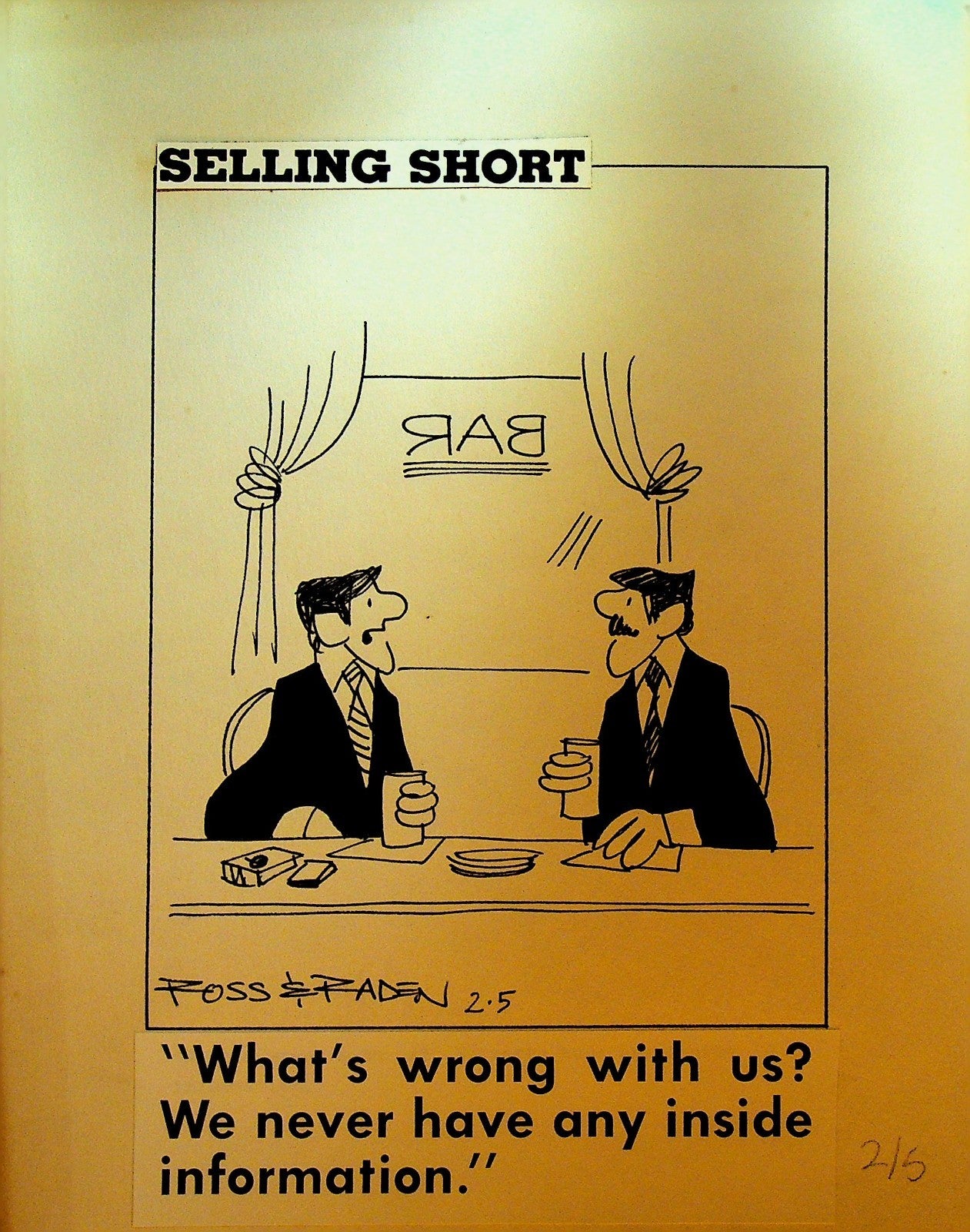 Selling Short Original Comic Strip Art 1980s Never Have Inside Informa ...