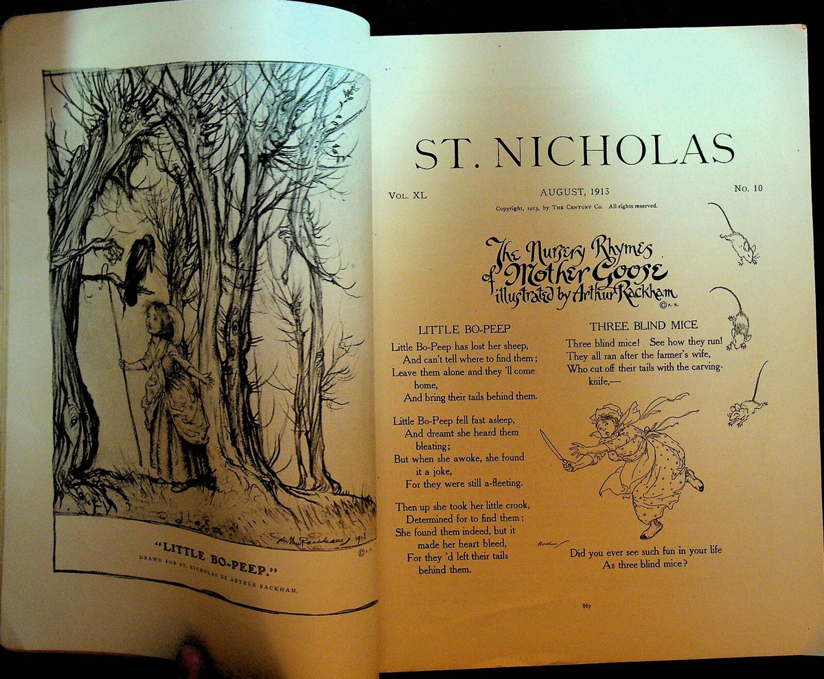 St Nicholas Magazine August 1913 Arthur Rackham Grace Tabor Palmer Cox ...
