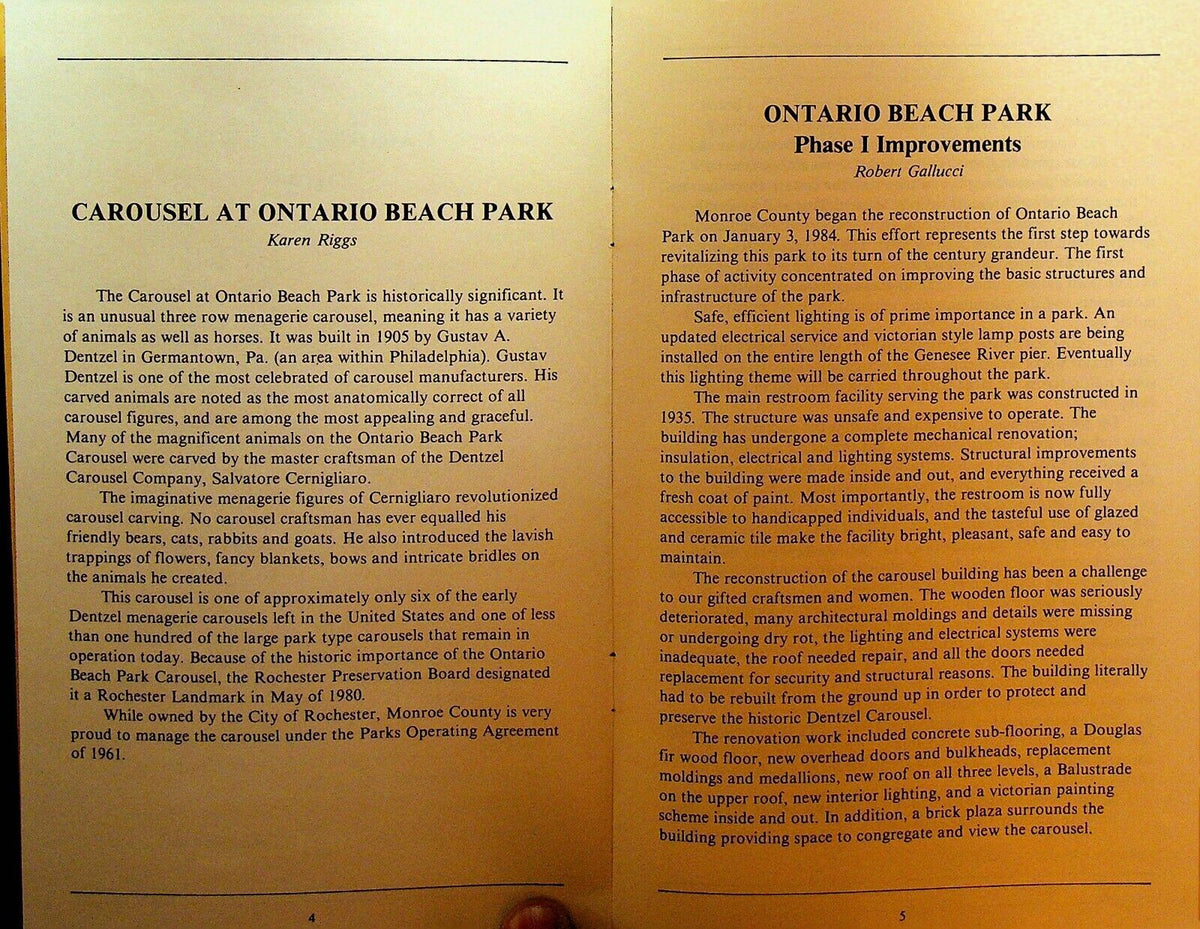 Ontario Beach Park Phase 1 Improvements Program Carousel Rochester NY ...