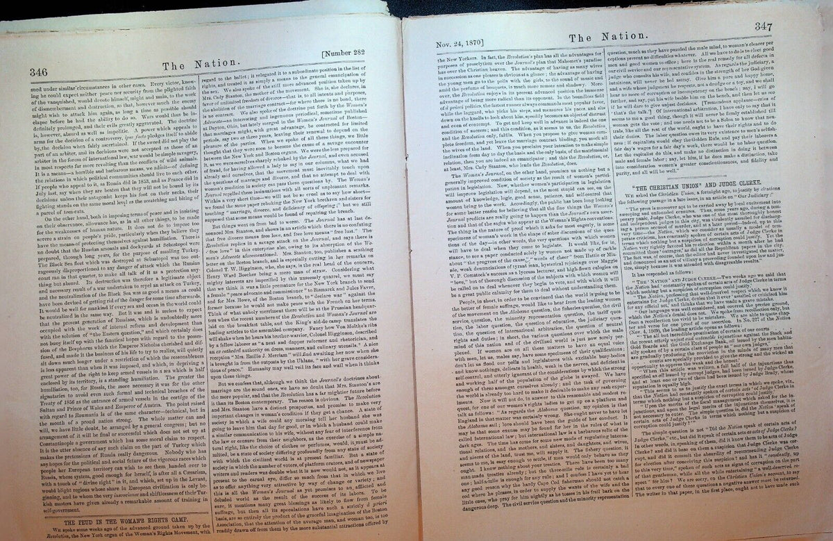 The Nation Magazine November 24 1870 Franco Prussian War Elizabeth Cad ...