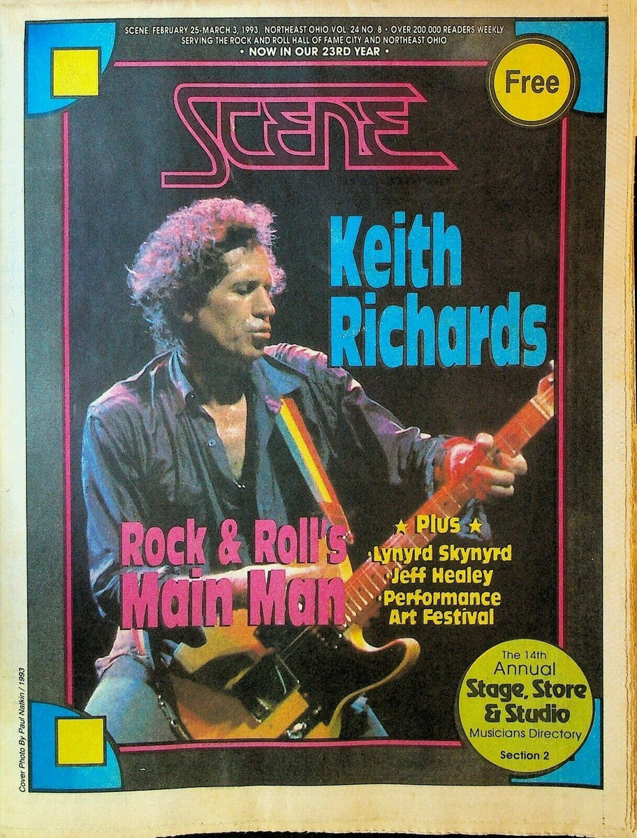 Cleveland Scene Magazine February 25 1993 Keith Richards Lynyrd Skynyr ...