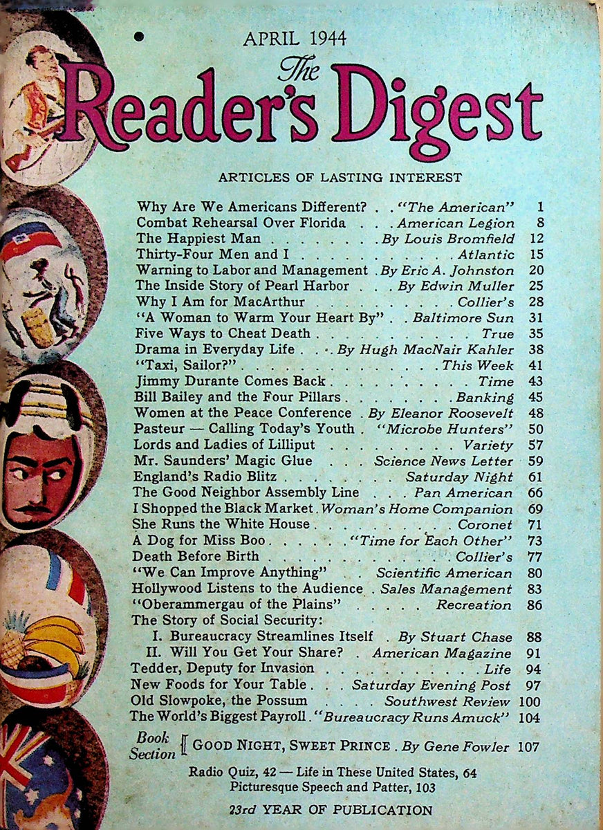 Reader's Digest April 1944 World War II – Papergoy